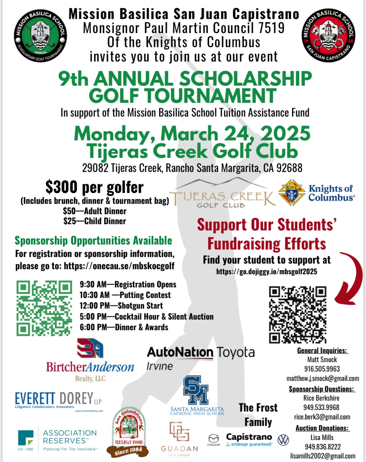Upcoming Events – Knights of Columbus 4th Degree Assembly 2305