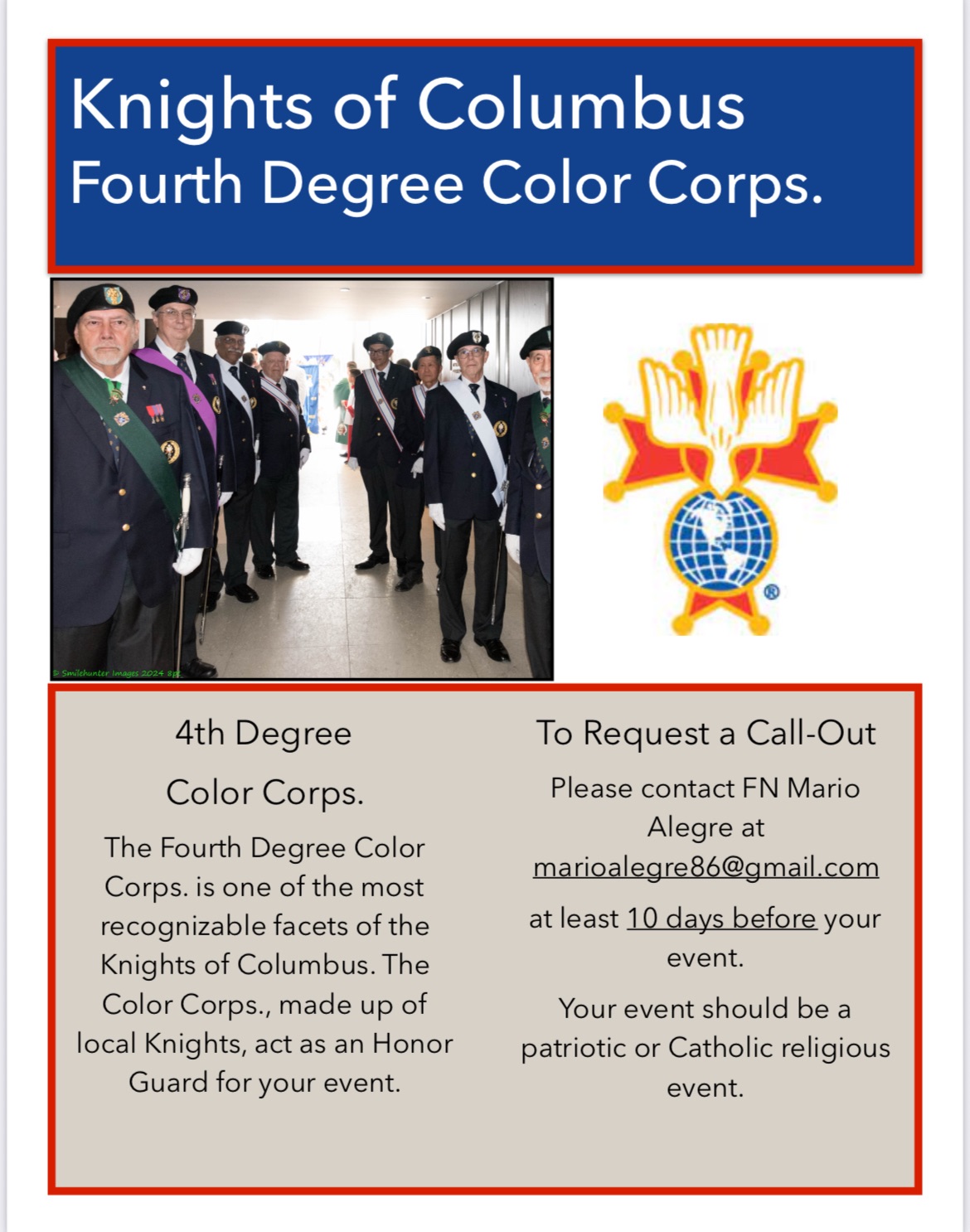 Request a Color Corps. Call Out – Knights of Columbus 4th Degree ...